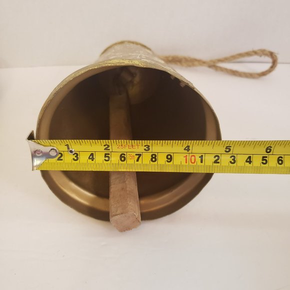 Accents | Extra Large Metal Indoor Outdoor Bell Decor With Rope Hangers ...